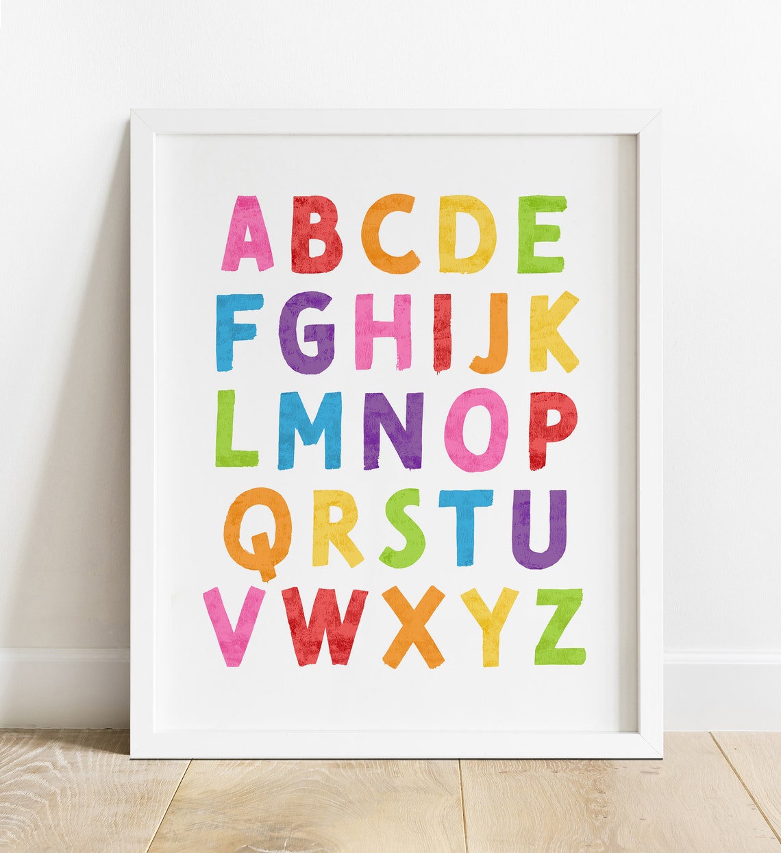 Rainbow Alphabet Nursery Art Homeschool Print Classroom - Etsy
