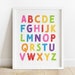 Rainbow Alphabet Nursery Art Homeschool Print Classroom Print ABC Art ...