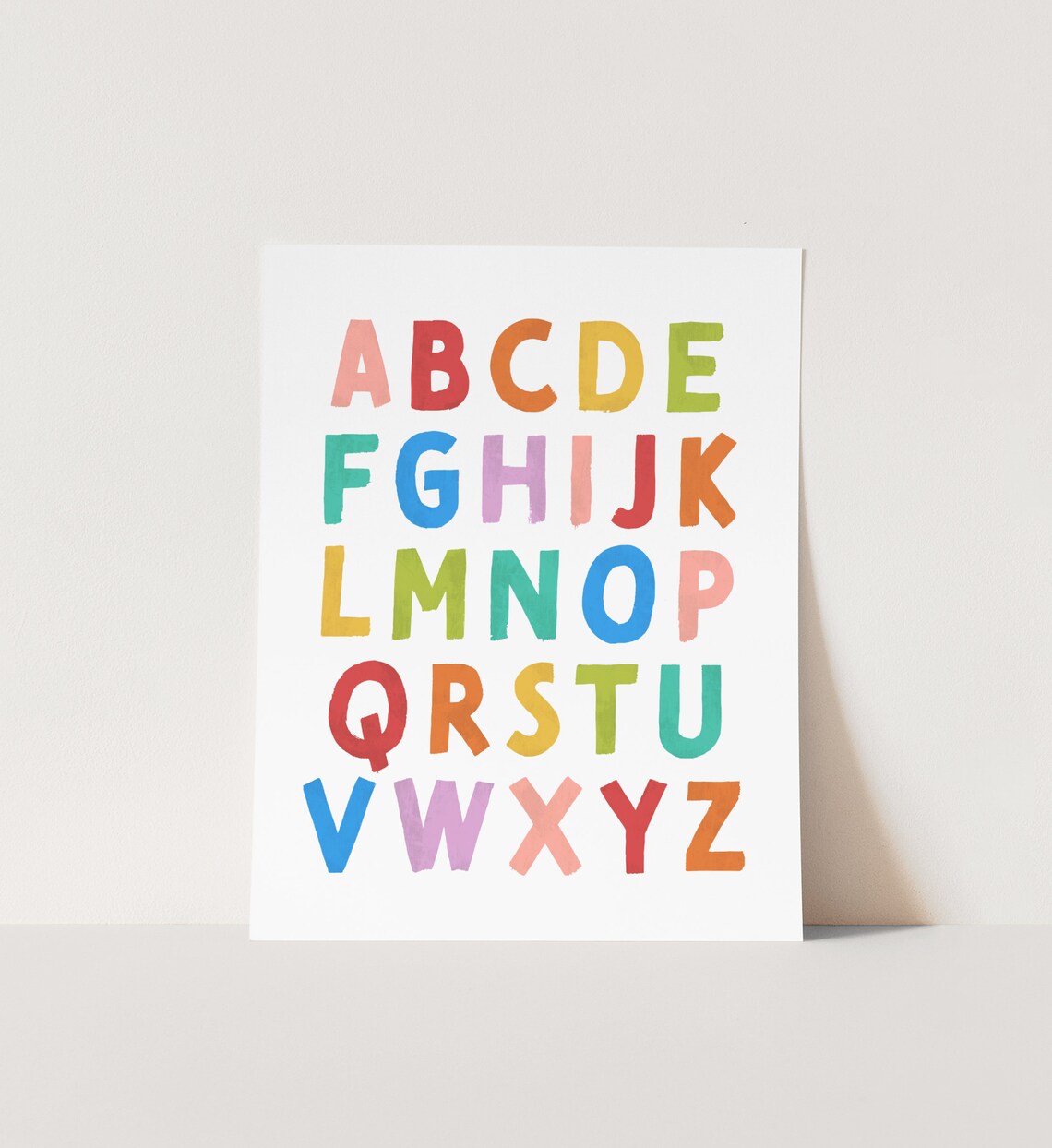 Rainbow Alphabet and Numbers Printable Nursery Art, Nursery Decor ...