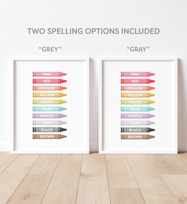 Cartel de colores pastel cartel educativo Crayon Homeschool - Etsy España