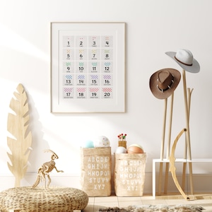 Numbers 1-20 Counting Poster, Printable Counting Poster, Preschool ...