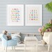 Alphabet and Numbers Printable Art, Colorful Classroom Art, Numbers 1 ...
