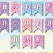 Pastel Birthday Banner Printable Pastel Banner Pastel Pennant Printable ...