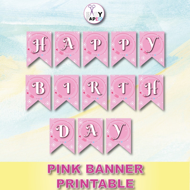 Pastel Birthday Banner Printable Pastel Banner Pastel - Etsy