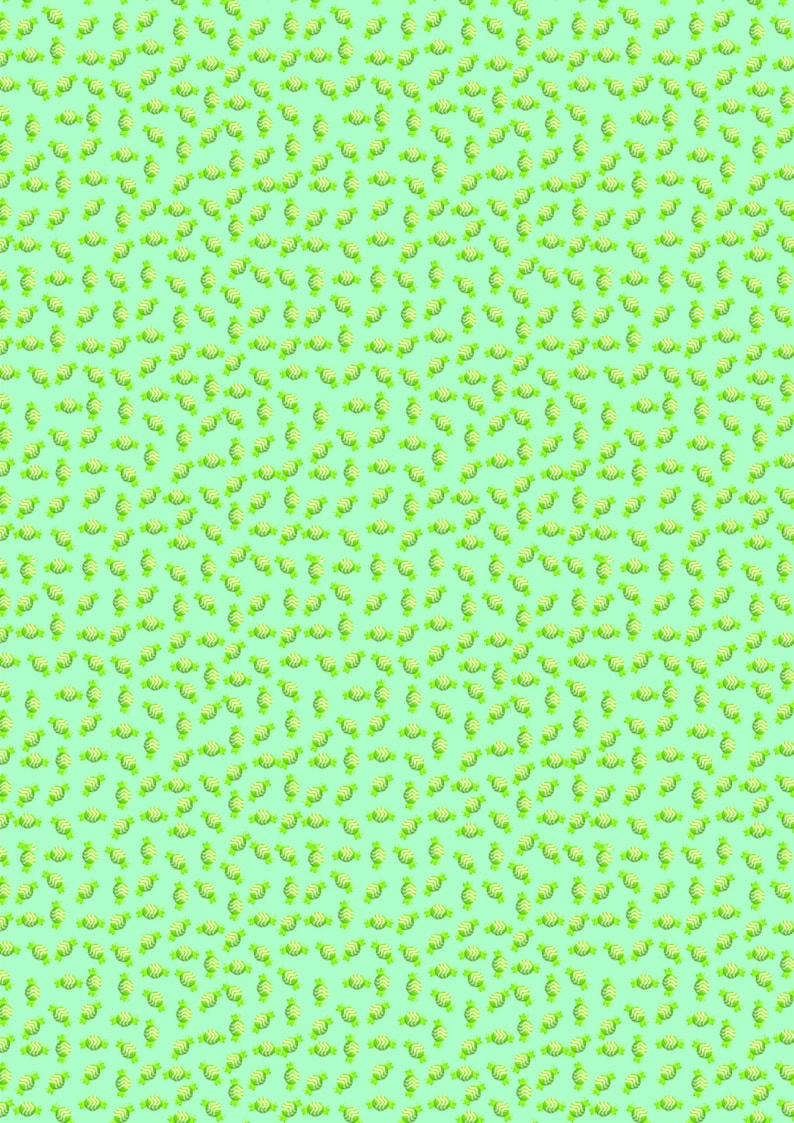 Kawaii Candy Pattern Digital Paper Downloads , Printable Scrapbook ...