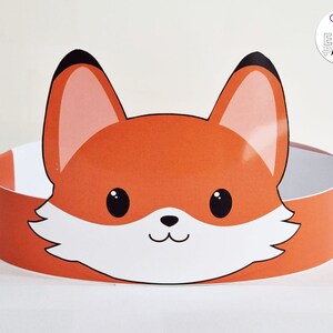 Animal Printable Paper Crown | Crown Template | Animal Headband | Fox ...