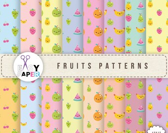 Kawaii Candy Pattern Digital Paper Downloads , Printable Scrapbook ...