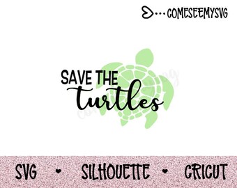 Save the Turtles Cut File SVG - Etsy