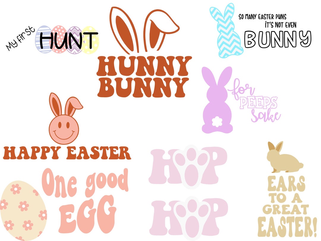 Happy Easter SVG Easter Clipart Bundle for Commercial Use - Etsy