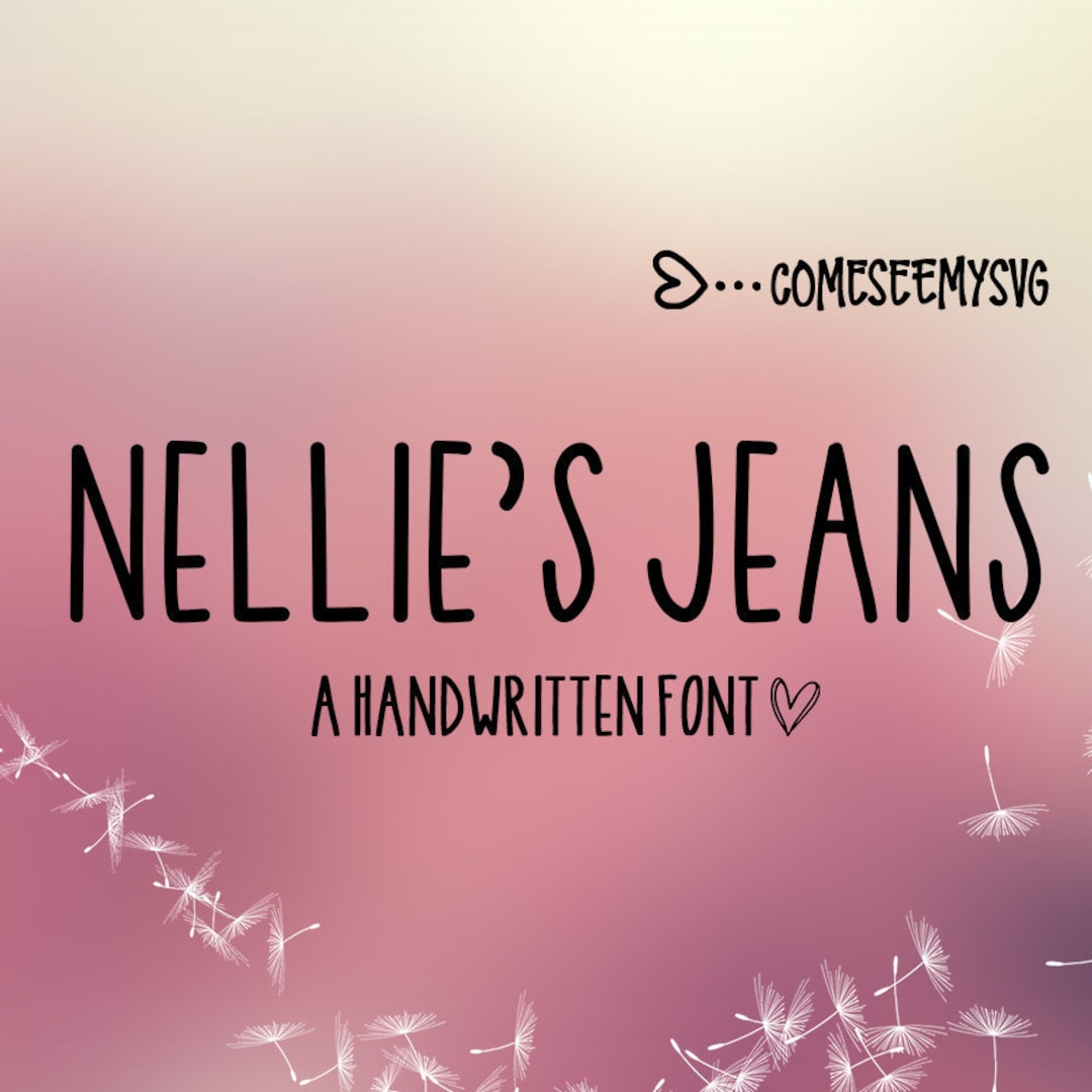Nellie's Jeans Tall Script Font Commercial Use OK - Etsy