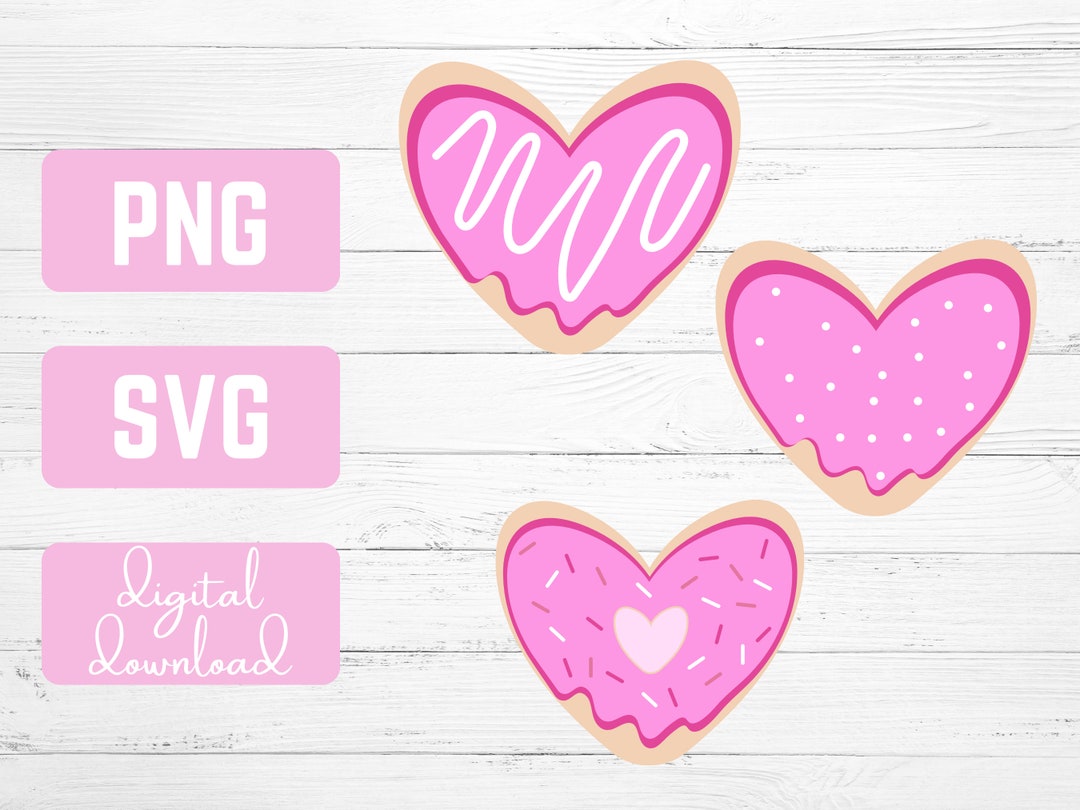 Heart Donut | Donut Icing Sprinkles SVG Clipart - Etsy