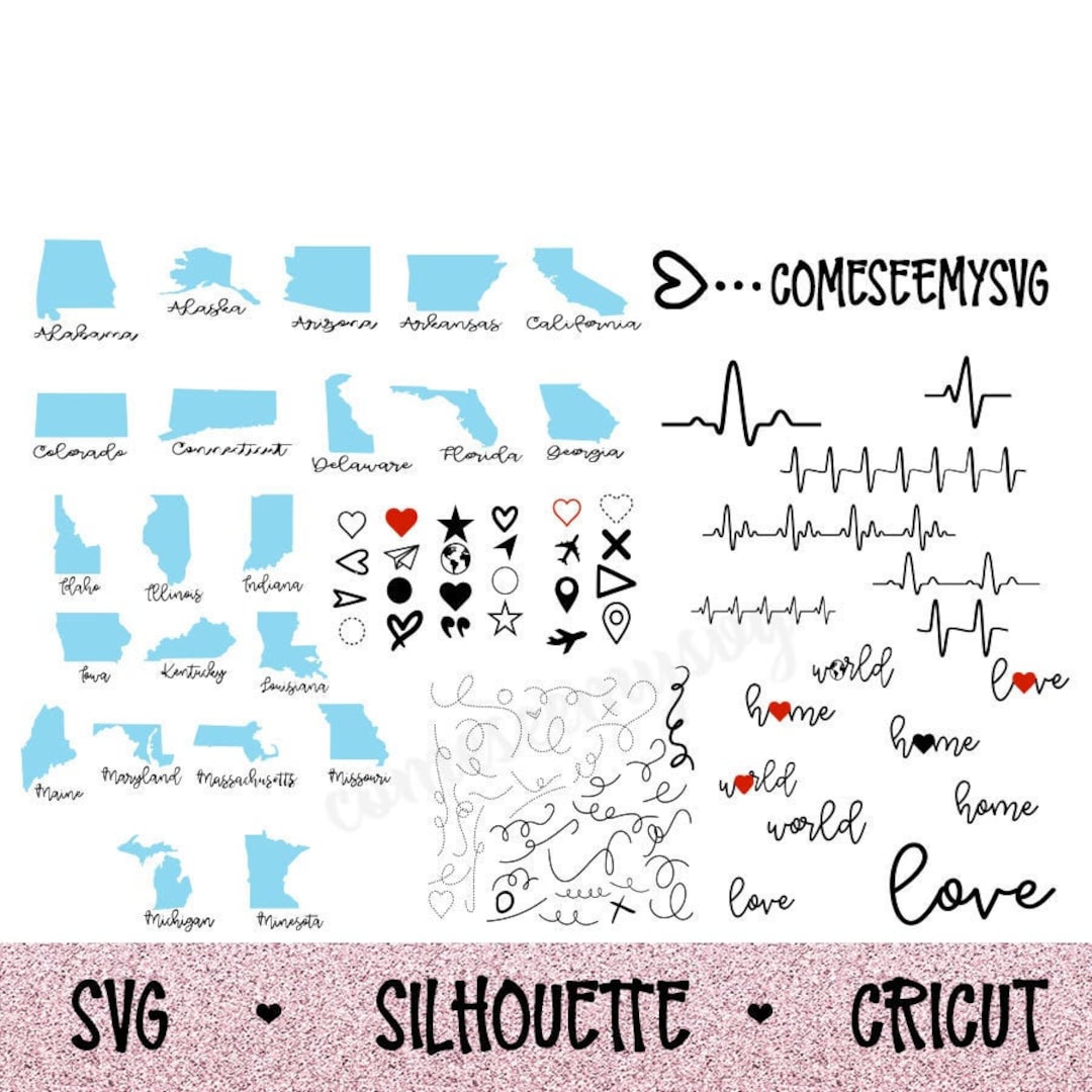 State to State Design All 50 States SVG and AI File Included! DIY Make ...