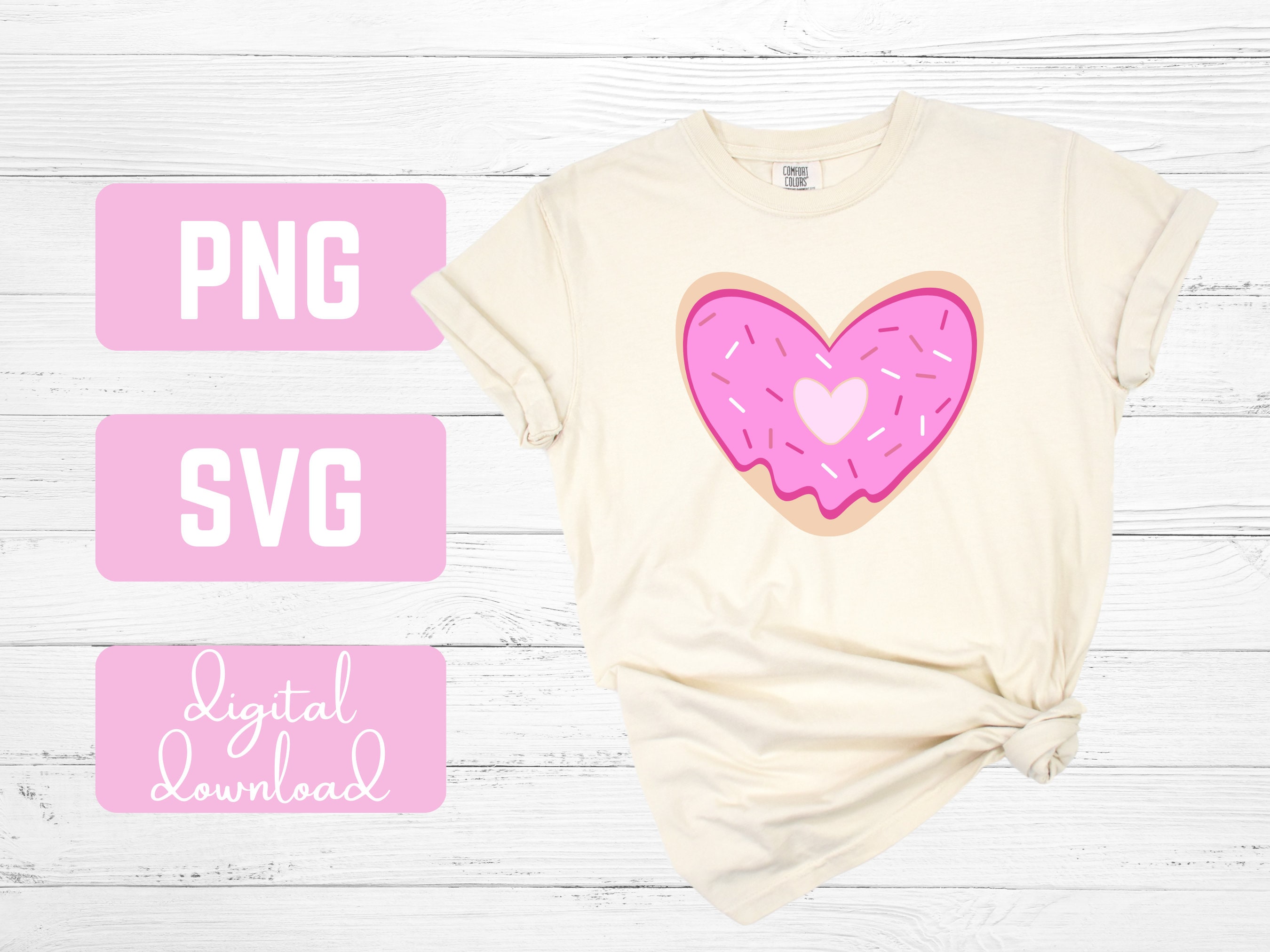 Heart Donut | Donut Icing Sprinkles SVG Clipart - Etsy