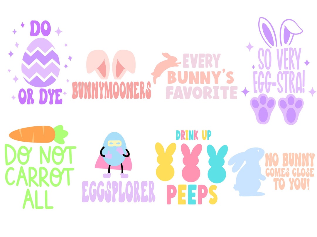 Happy Easter SVG Easter Clipart Bundle for Commercial Use - Etsy