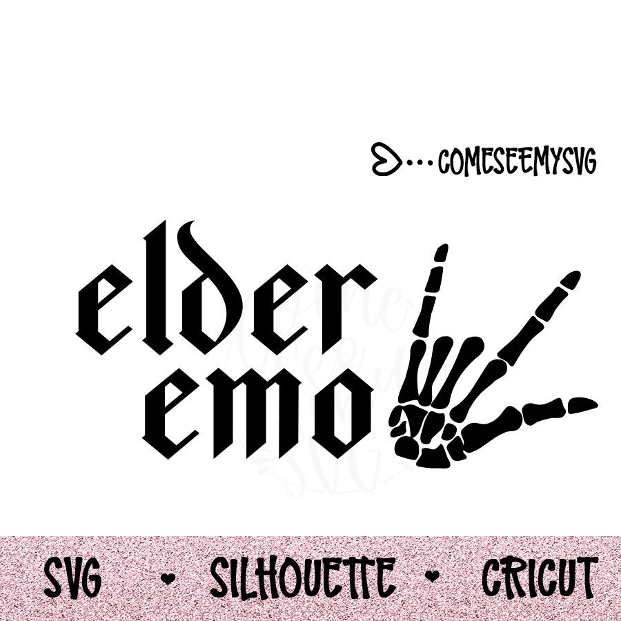 SVG Digital Cut File Elder Emo for Cameo and Cricut PNG Clip - Etsy