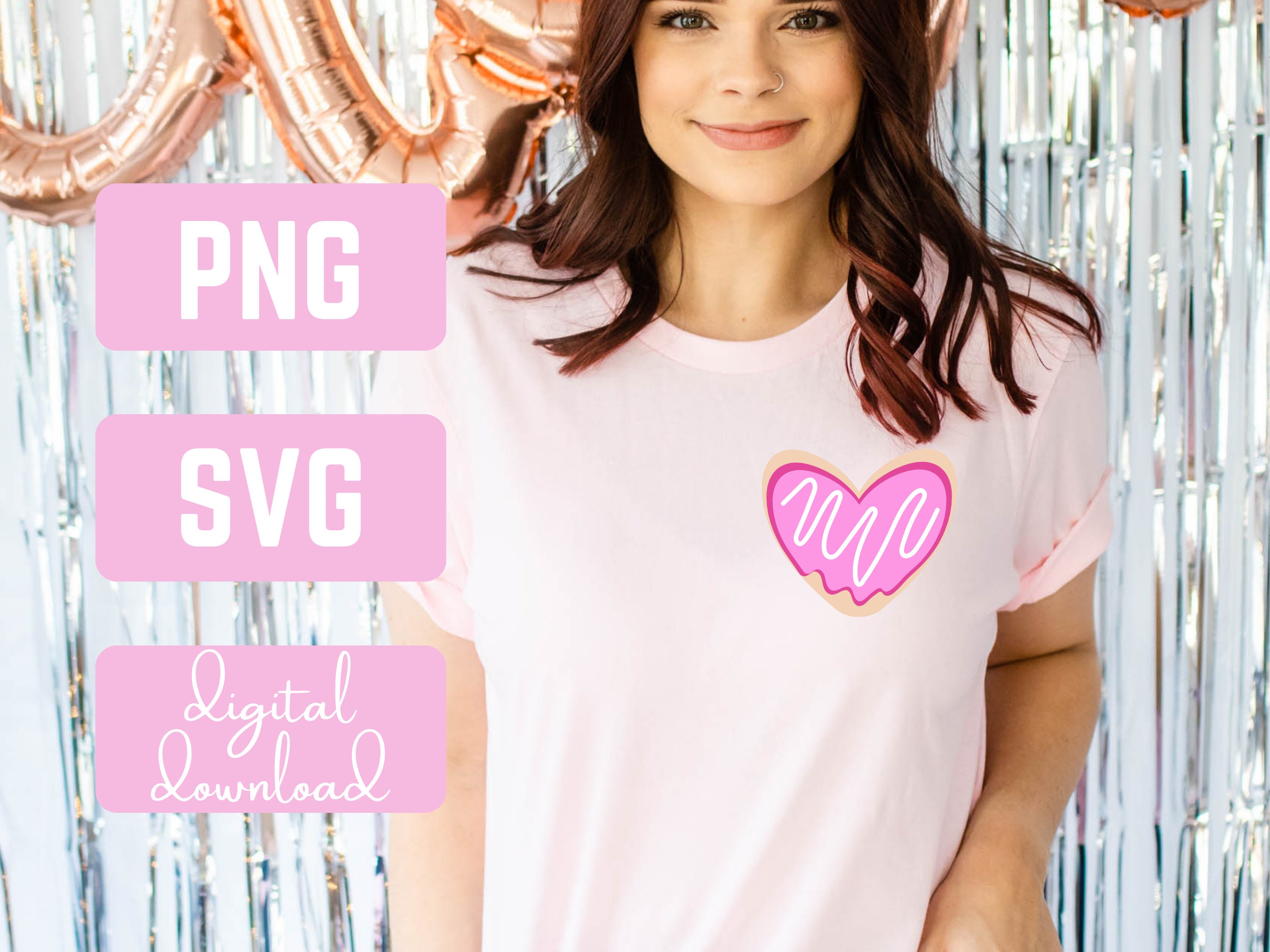 Heart Donut | Donut Icing Sprinkles SVG Clipart - Etsy