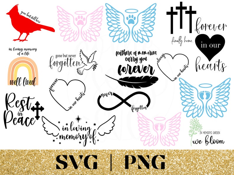 Rest in Peace Svg/in Loving Memory SVG: Heaven-inspired Design - Etsy