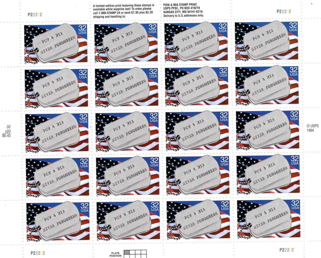 POW & MIA Never Forgotten Postage Stamps - Etsy