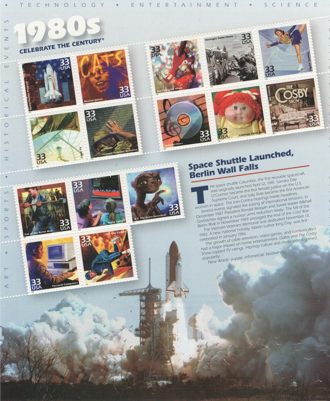 Celebrate the Century 1980s Postage Stamps - Etsy