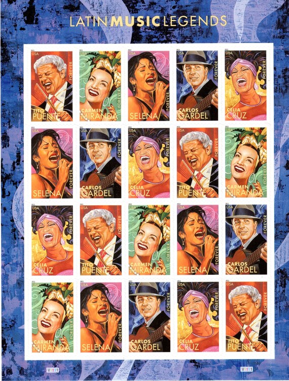 Latin Music Legends Stamps - Etsy