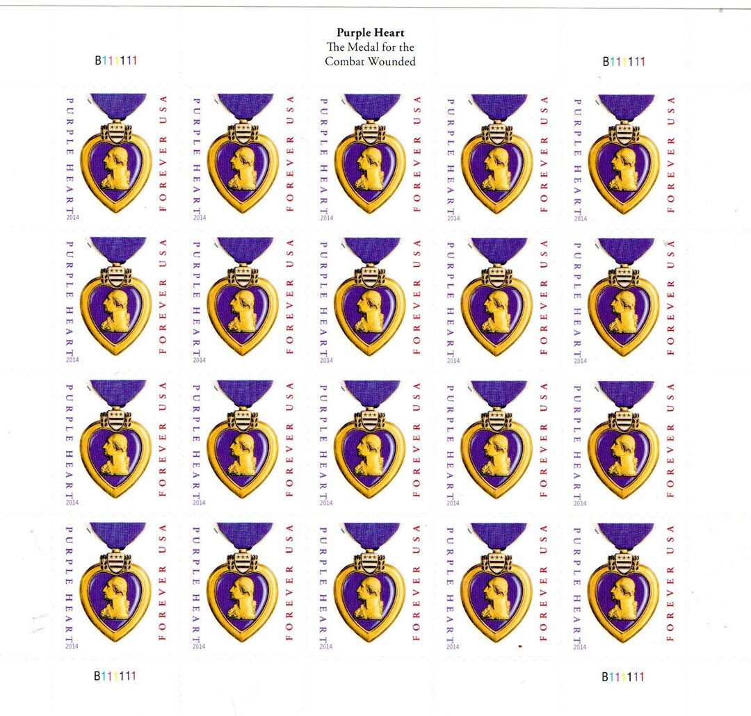 Purple Heart 2014 Postage Stamps - Etsy