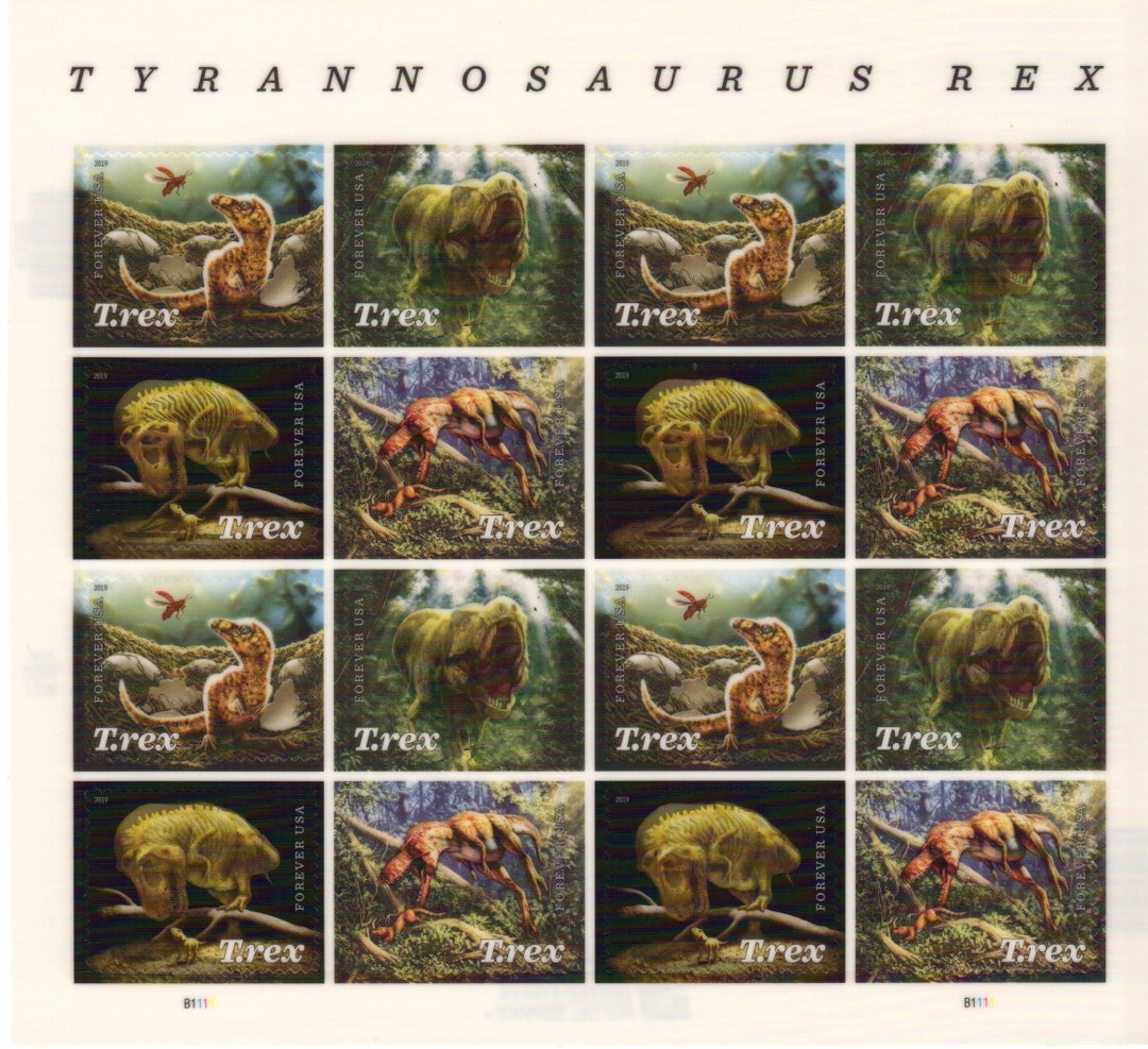 Tyrannosaurus Rex t-rex Postage Stamps - Etsy