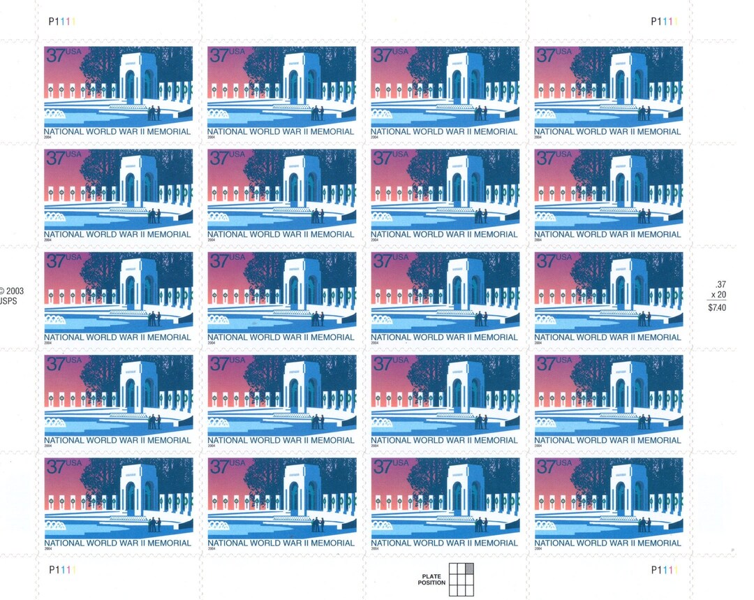National World War II Memorial Postage Stamps - Etsy