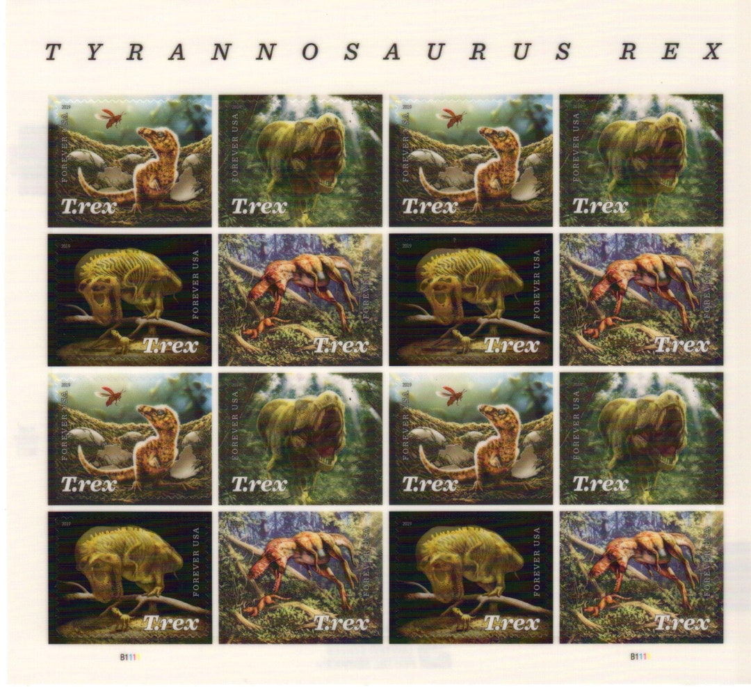 Tyrannosaurus Rex t-rex Postage Stamps - Etsy