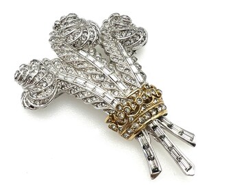 Rare Large Attwood & Sawyer Prince of Wales Feathers Brooch Welsh Rugby ...