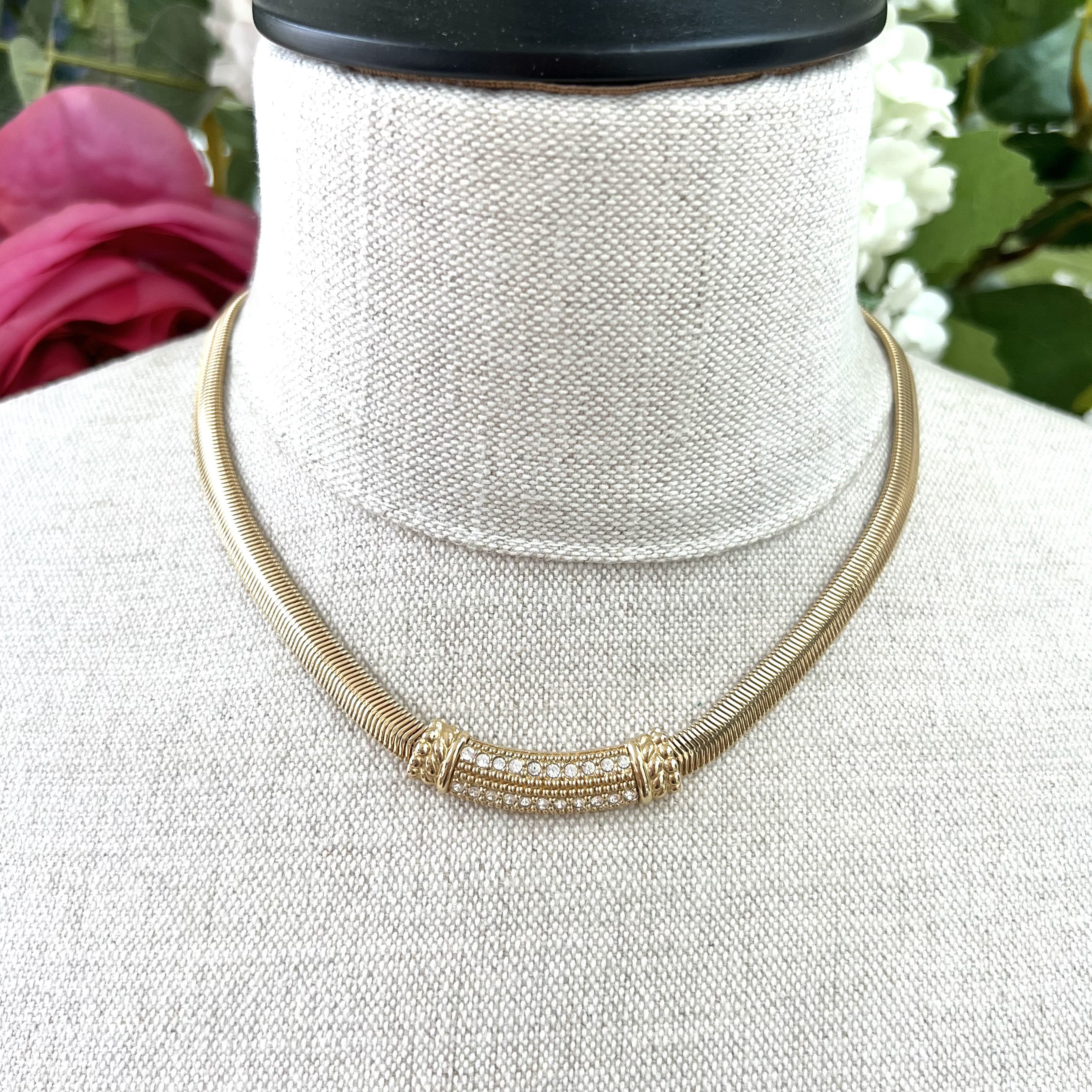Christian Dior Choker With Integral Crystal Design Feature Christian Dior Choker With Integral Crystal Design Feature