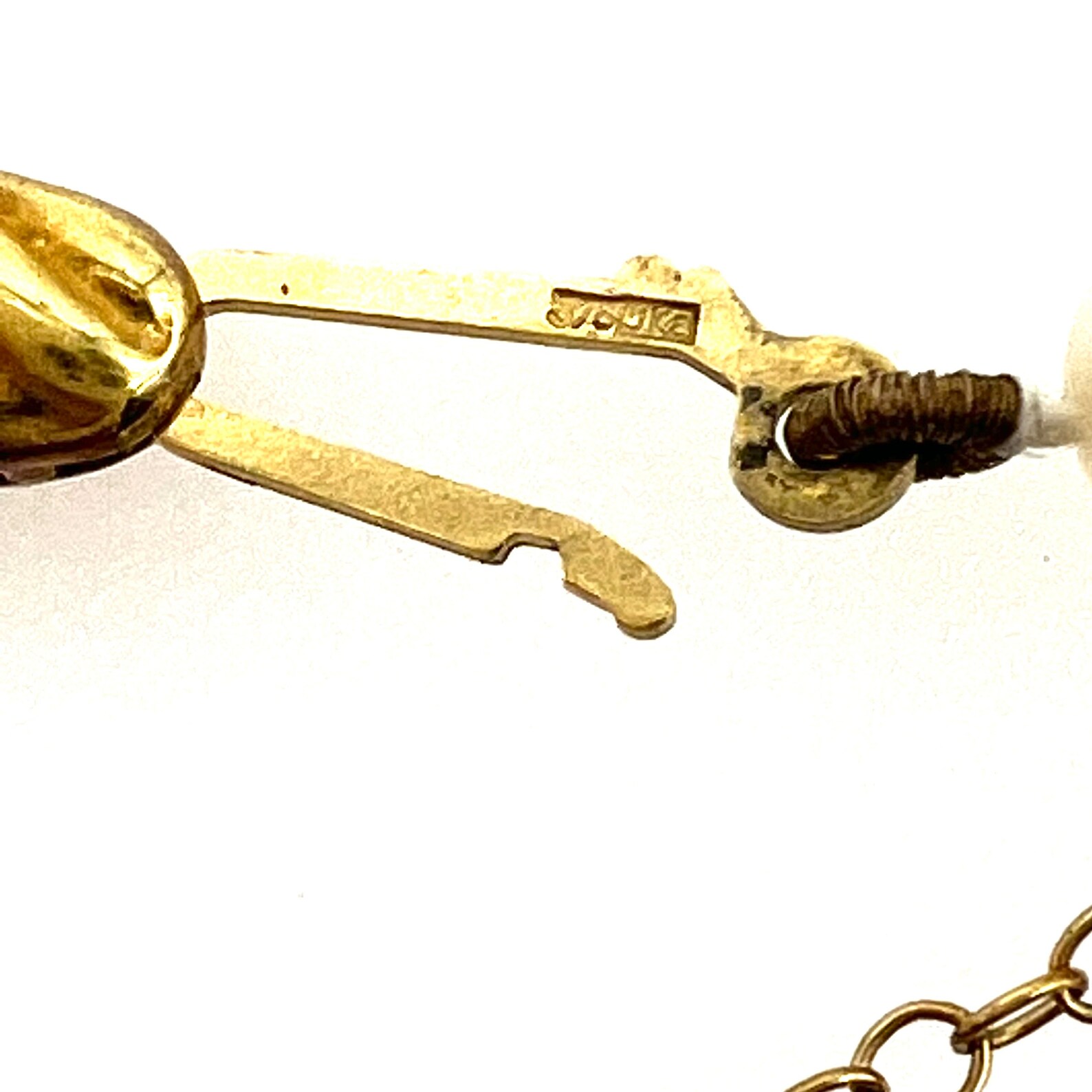Jka Köhle of Pforzheim 9ct Gold Slide Clasp and Safety Chain Hand ...