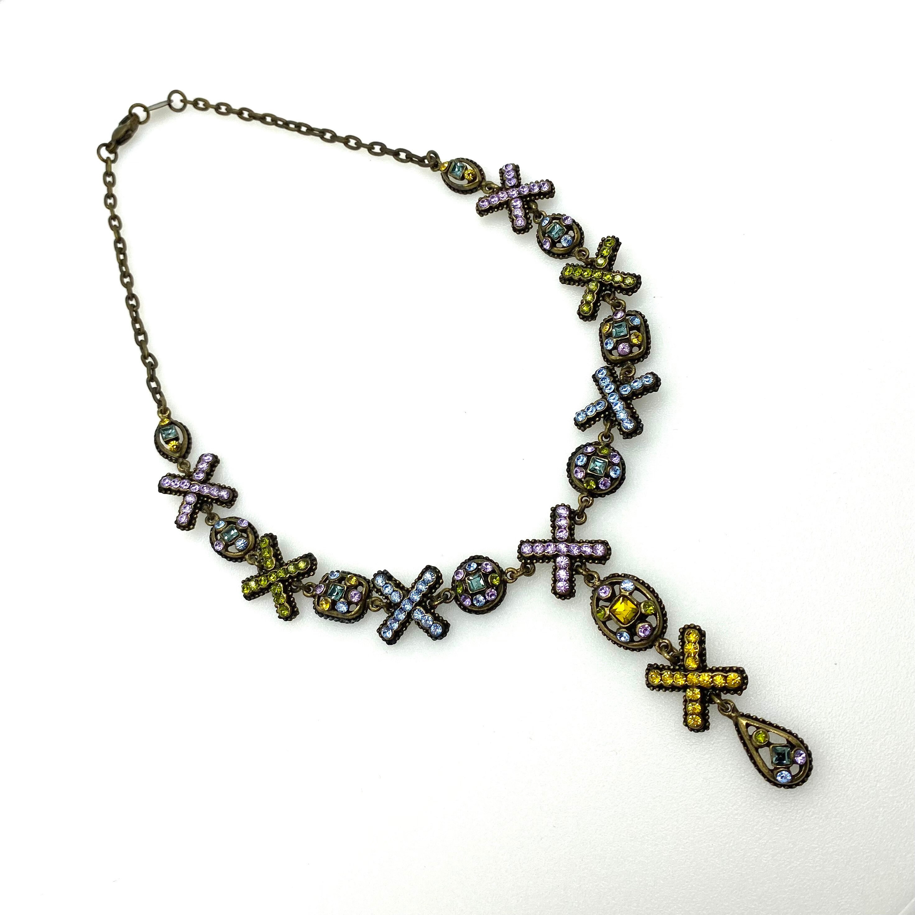 Poggi Paris Swarovski Crystal XOXO Lariat Necklace - Etsy
