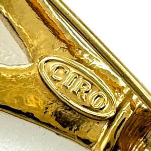 CIRO Gold Plated Tennis Racquet and Tennis Ball Enamel and Rhinestone ...