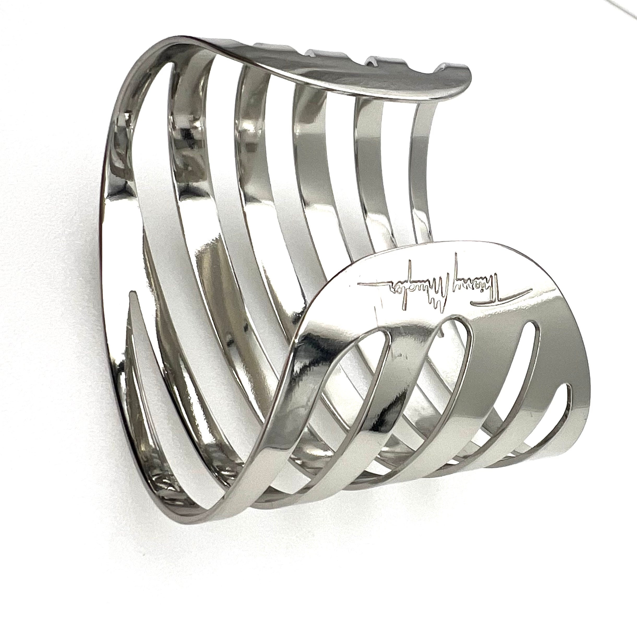 Thierry Mugler Open Work Silver Swirl Cuff - Etsy
