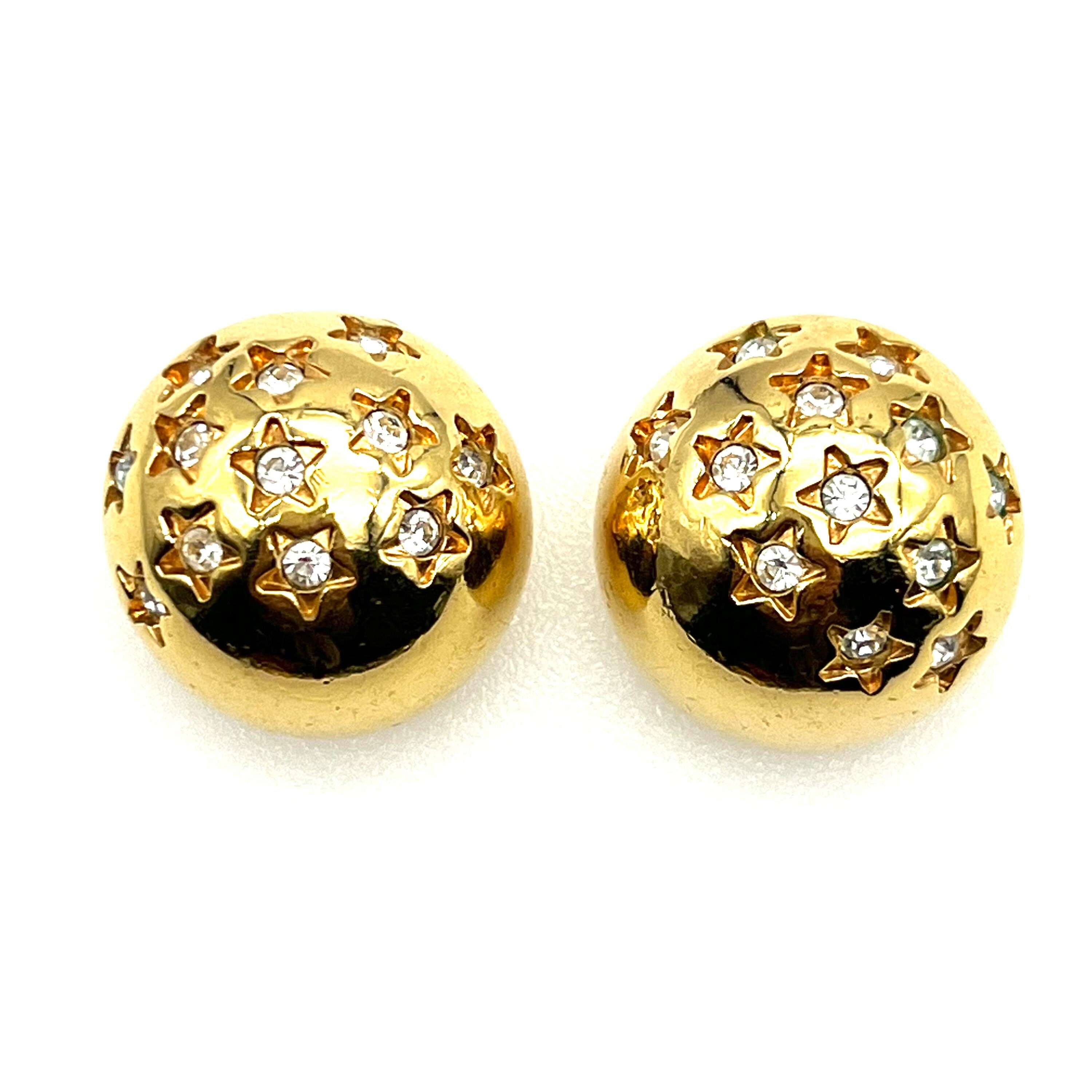 Signed Swarovski (swan Mark) Bombé Crystal Clip on Earrings - Etsy UK