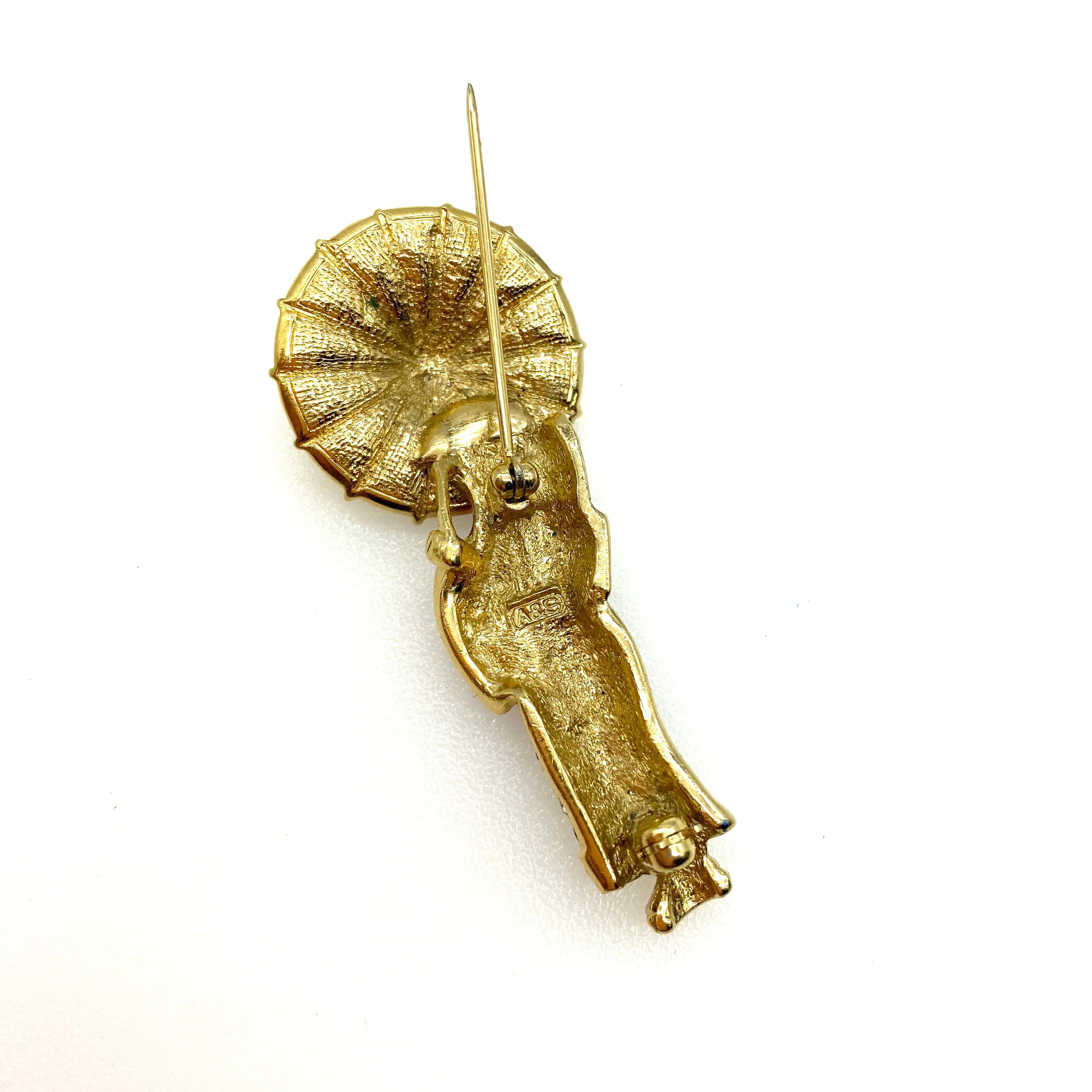 RARE Attwood and Sawyer 22ct Gold Plated Geisha Girl Brooch - Etsy