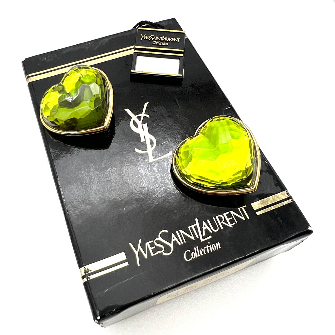Yves Saint Laurent by Robert Goossens Large Heart-shaped Chartreuse ...