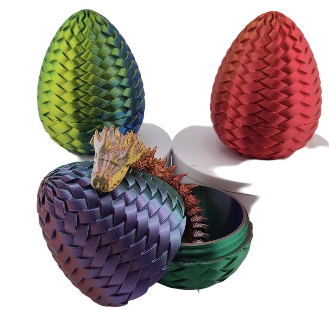 Hatchable Blind Box 4 Inch Egg, 3D Printed Dragon, Mystery Toy Dragon ...