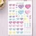 February Bullet Journal Sticker Sheet Basics Valentine Themed Stickers ...