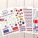 July Monthly Bullet Journal Sticker Kit - Patriotic Stickers for Your ...
