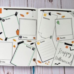 October Monthly Bullet Journal Sticker Kit - Halloween Themed Stickers ...