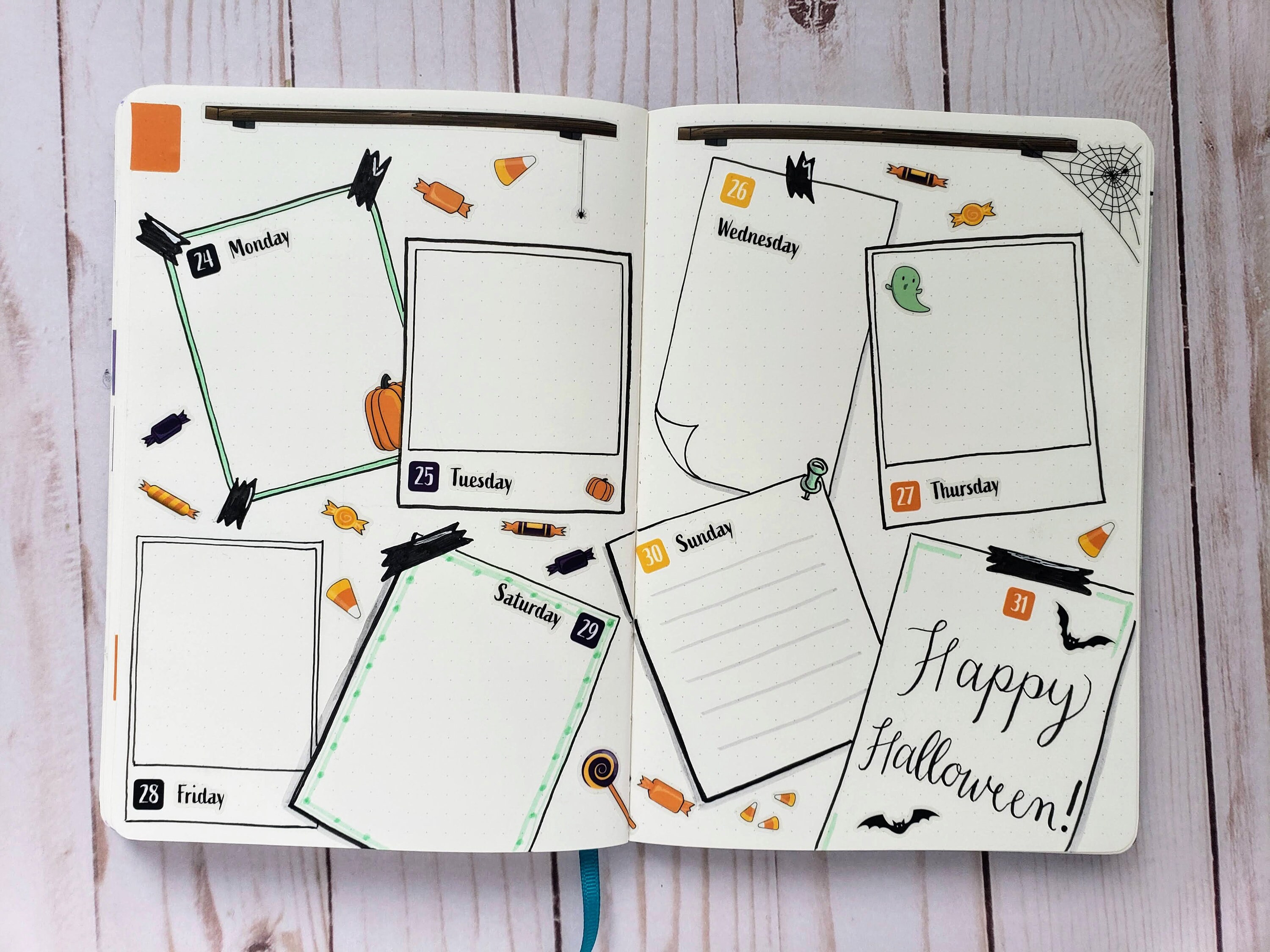 October Monthly Bullet Journal Sticker Kit Halloween Themed - Etsy