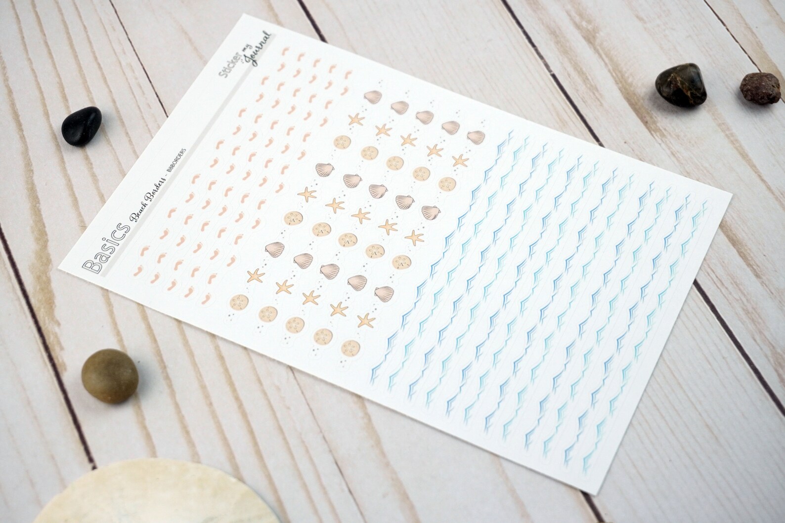 Beach Borders Sticker Sheet themed stickers for your bullet | Etsy