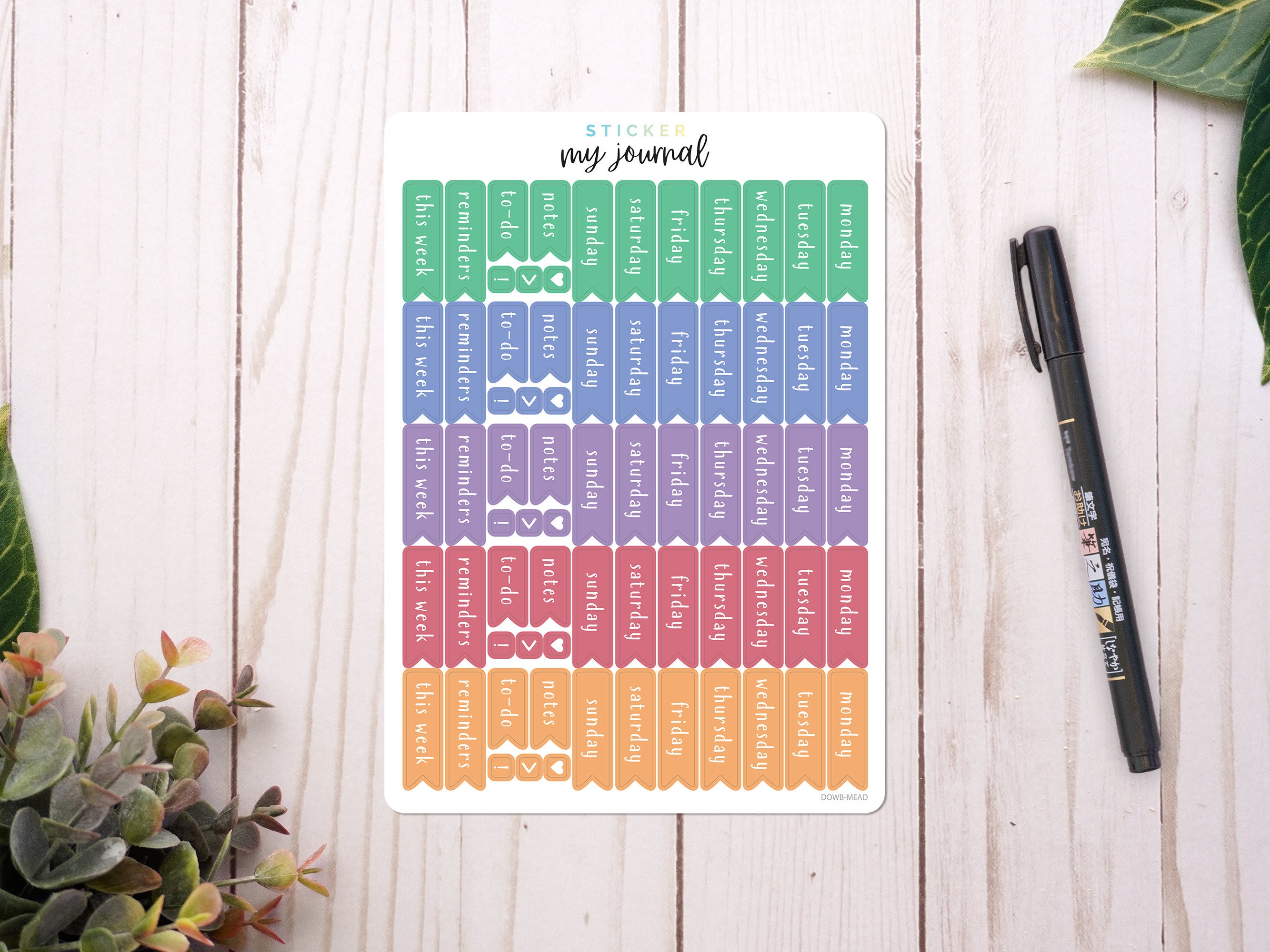 Meadow Deluxe Days of the Week Banners - Essentials - Colorful Weekly ...