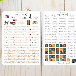 January Monthly Bullet Journal Sticker Kit - It's About Time - Themed ...