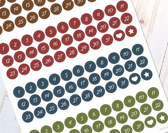 Monthly Dates of the Month Planner Stickers FC12 Script - Etsy