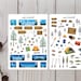 June Monthly Bullet Journal Sticker Kit Summer Camping Themed Stickers ...