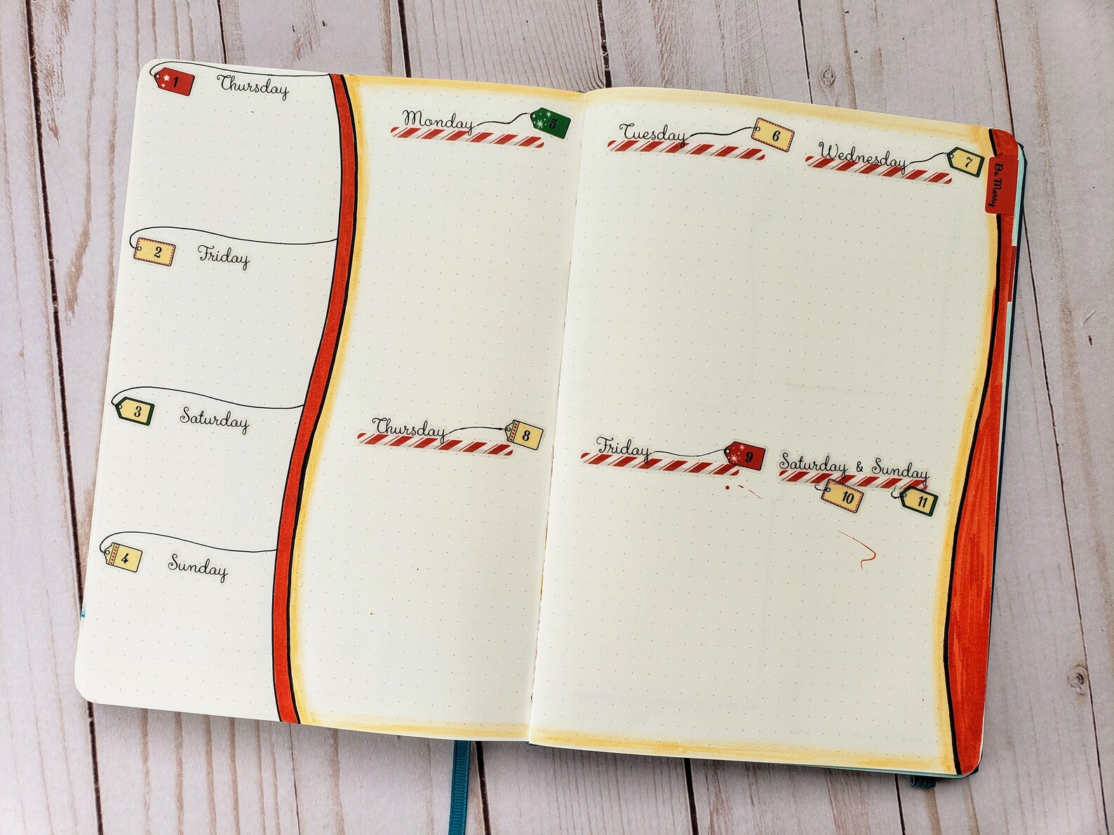 December Monthly Bullet Journal Sticker Kit - Christmas Themed Stickers ...