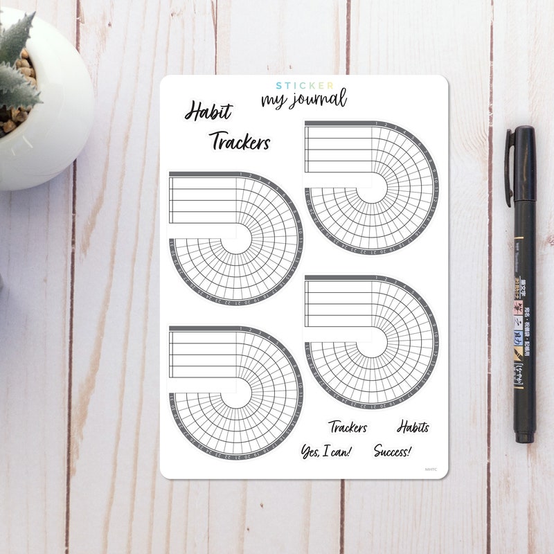 Habit Tracker Stickers - Etsy