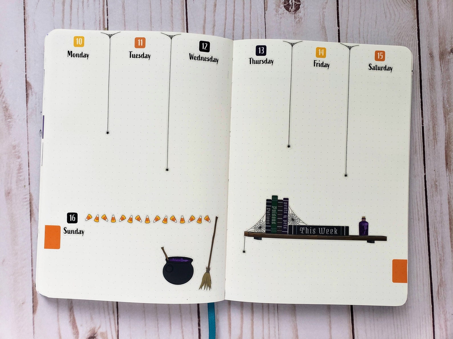 October Monthly Bullet Journal Sticker Kit Halloween Themed - Etsy